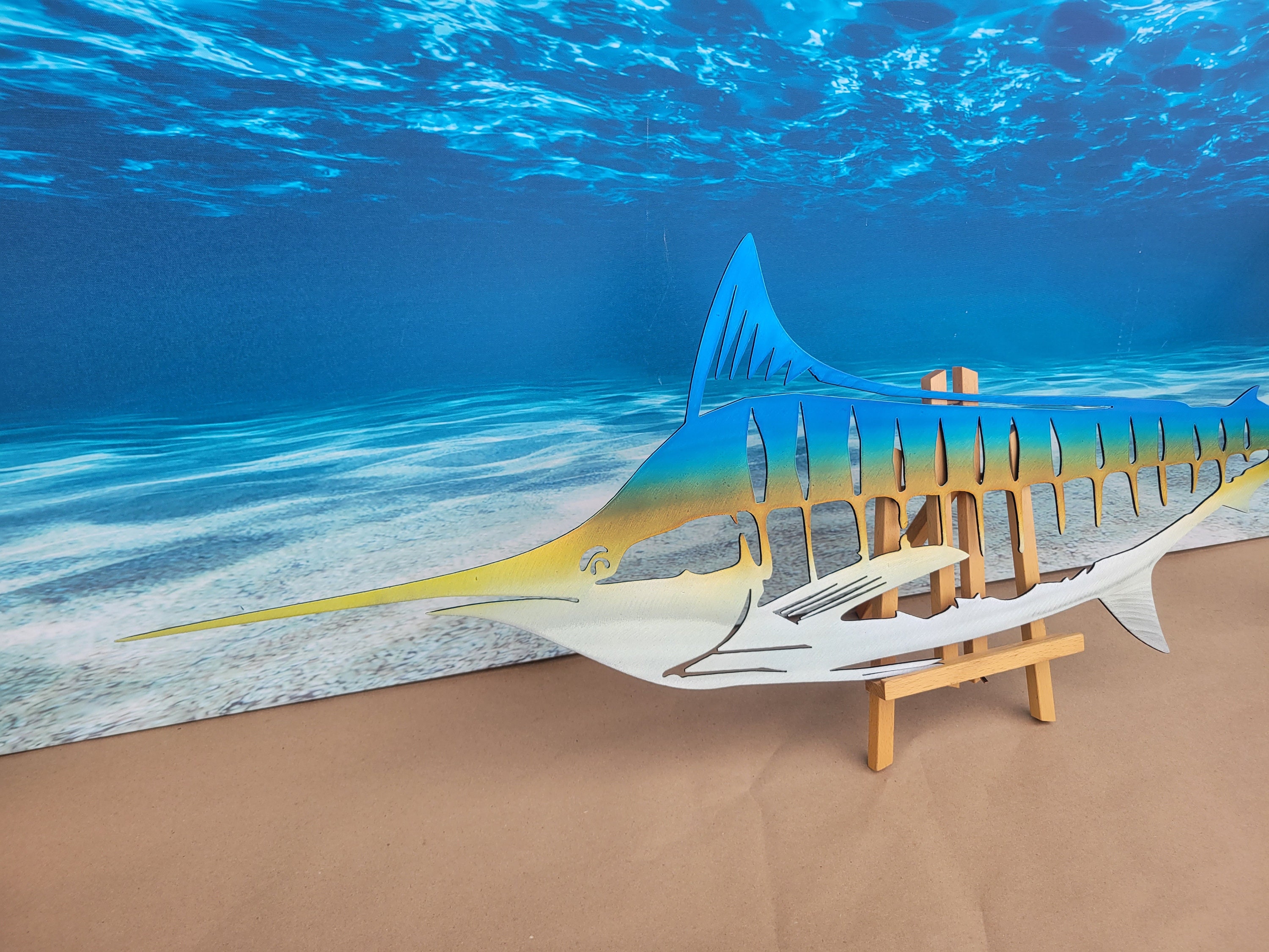 Marlin Fish Metal Wall Art Fish Decor Custom Art Work Steel or - Etsy