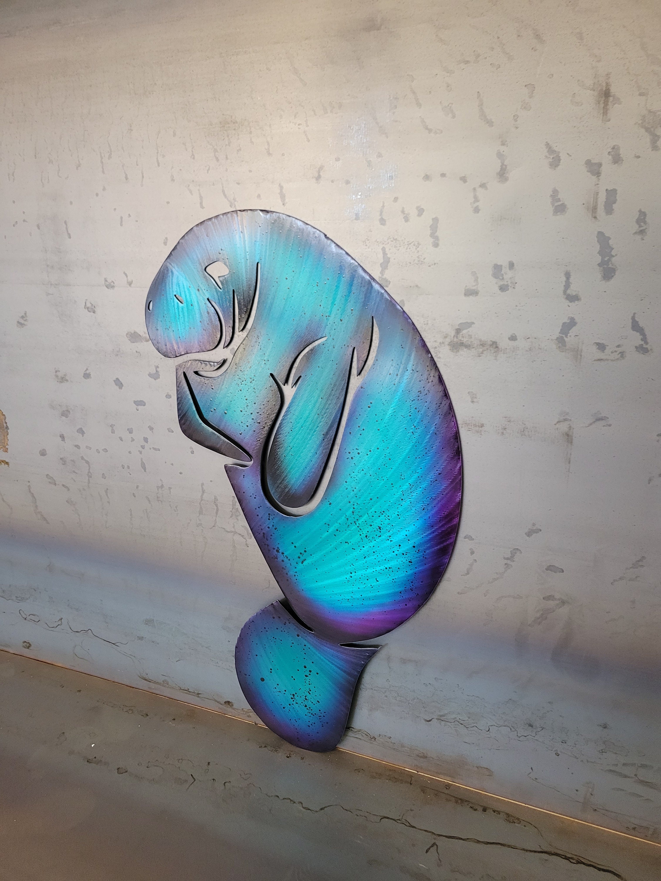Metal Manatee Wall Art: Custom Steel Fish Decor - Etsy