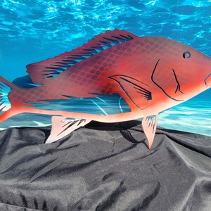 Red Snapper Metal Art Fish Wall Art Metal Decor Fishing Trophies ...