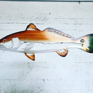Redfish Red Drum Red Fish Metal Art Fish Wall Art Metal Decor Fishing ...