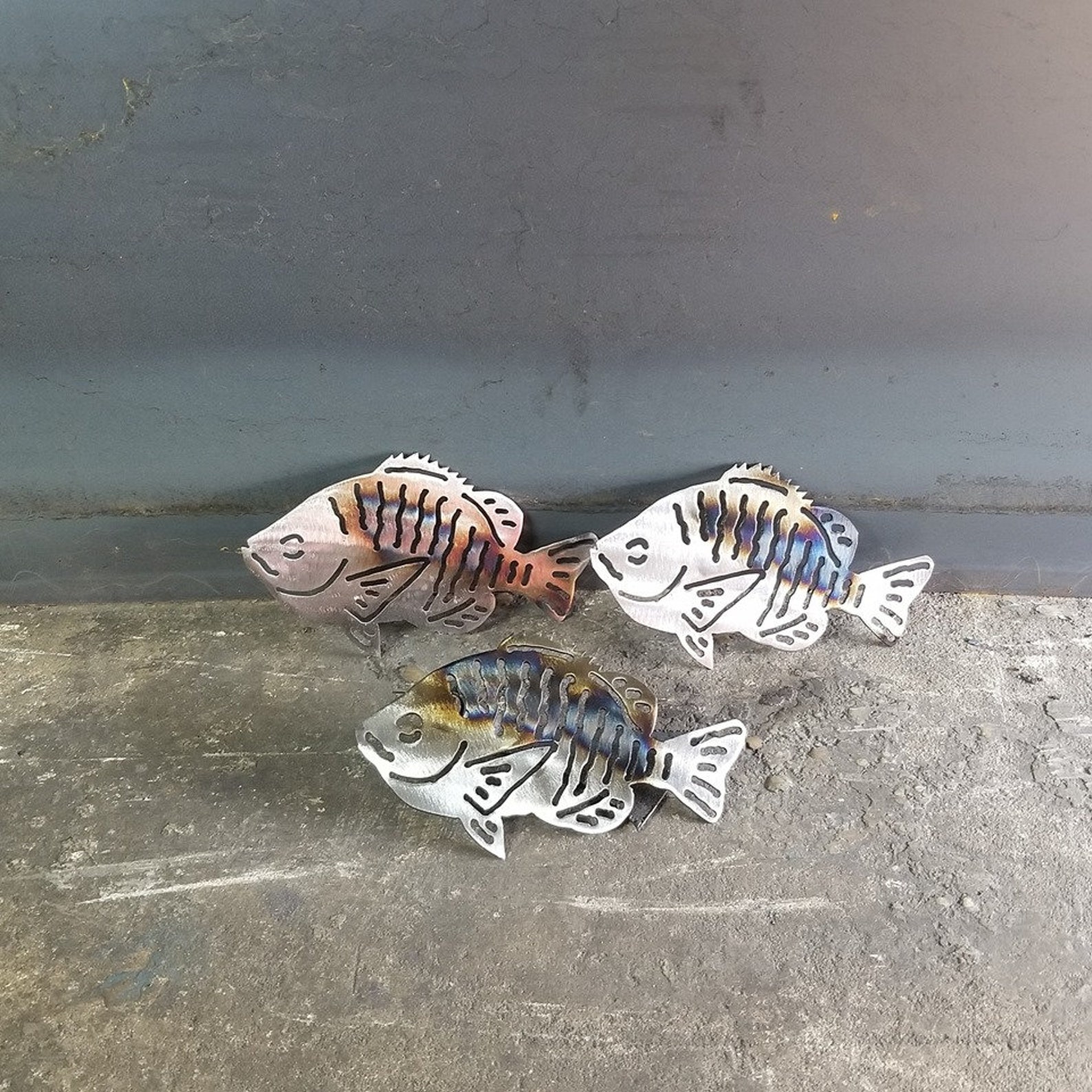 Blue Gill Metal Wall Art Fish Decor Custom Art Work Steel - Etsy