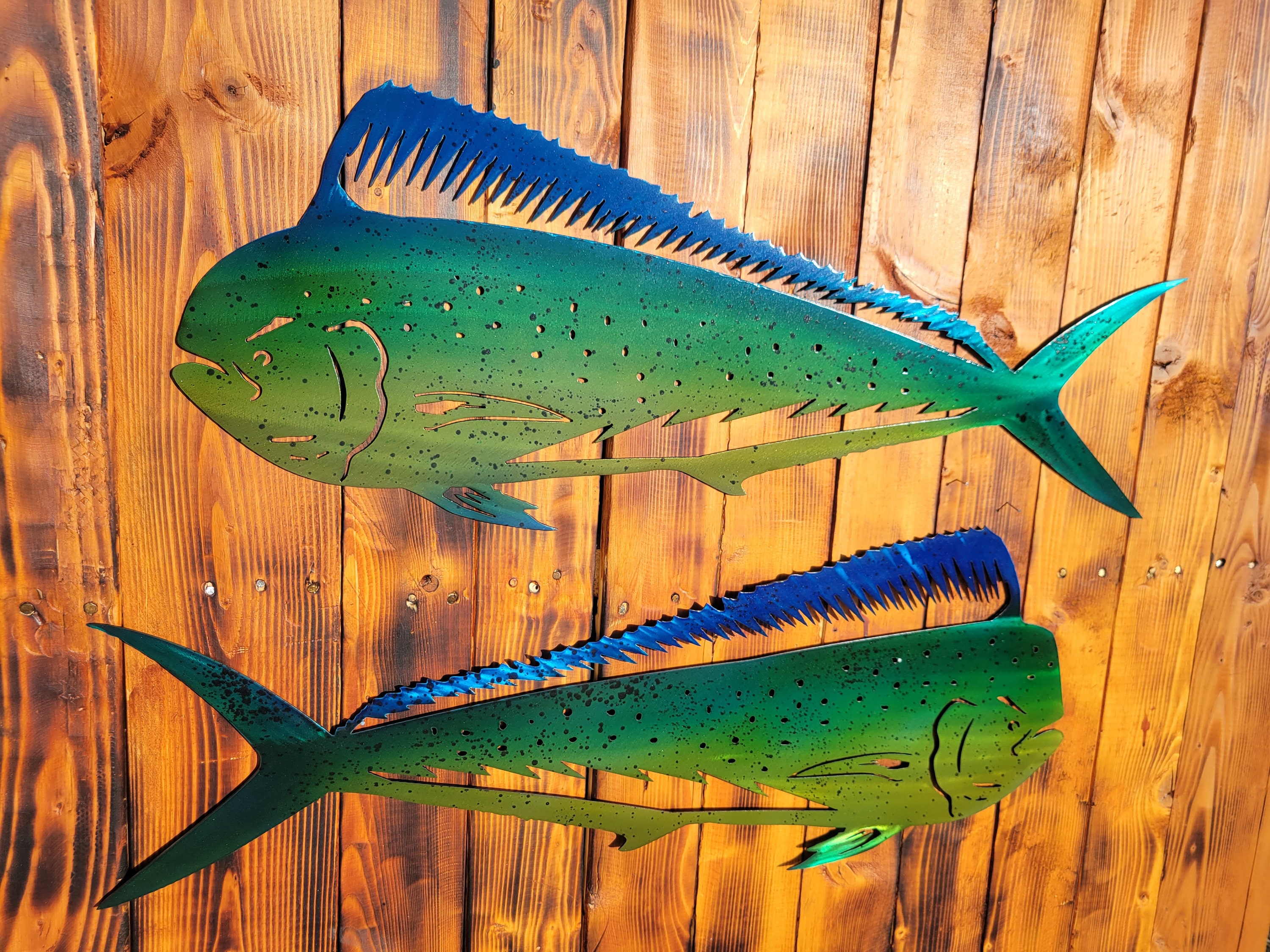 Mahi Mahi Metal Wall Art: Dolphin Dorado Fish Decor - Etsy