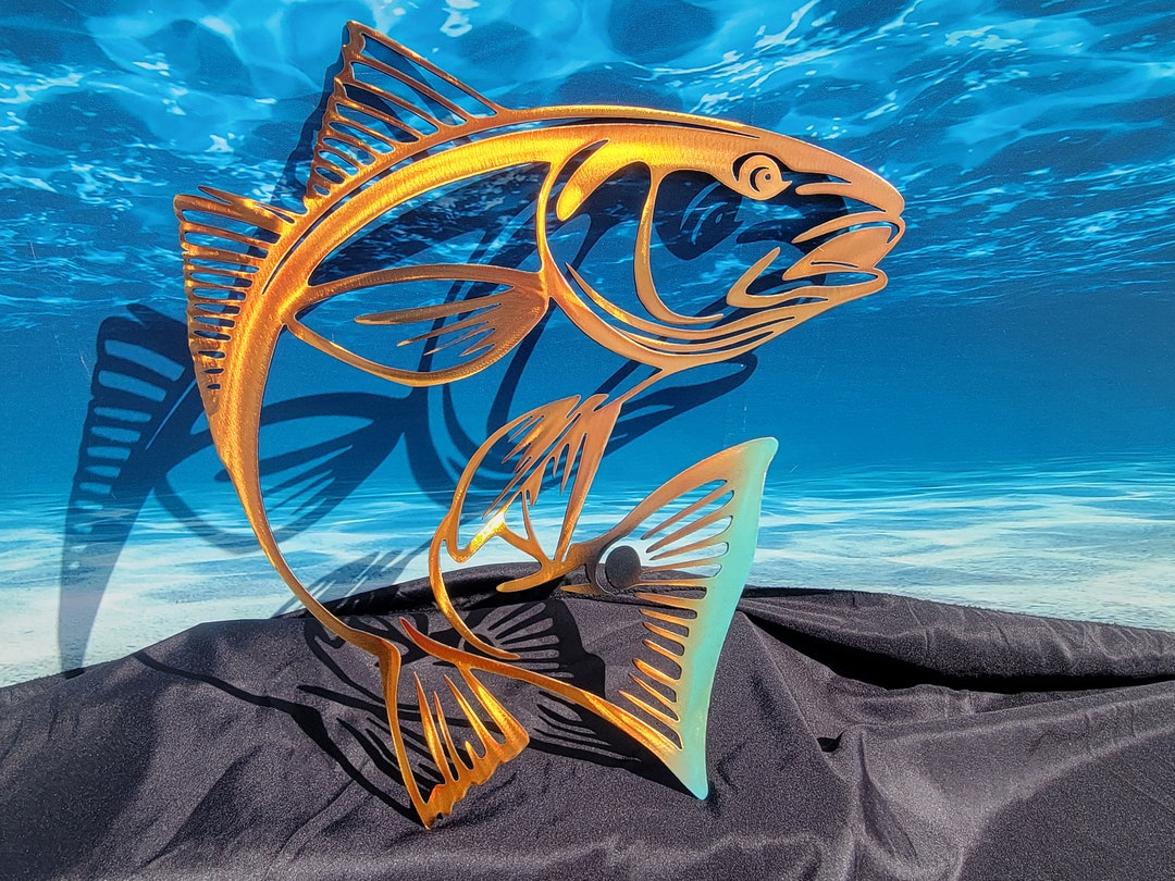 Redfish Wall Art: Steel Red Drum Fish Decor - Etsy