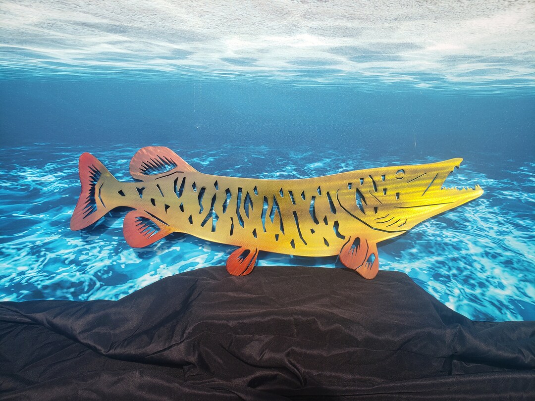 Pike Musky Metal Wall Art Fish Decor Custom Art Work Steel or Aluminum ...