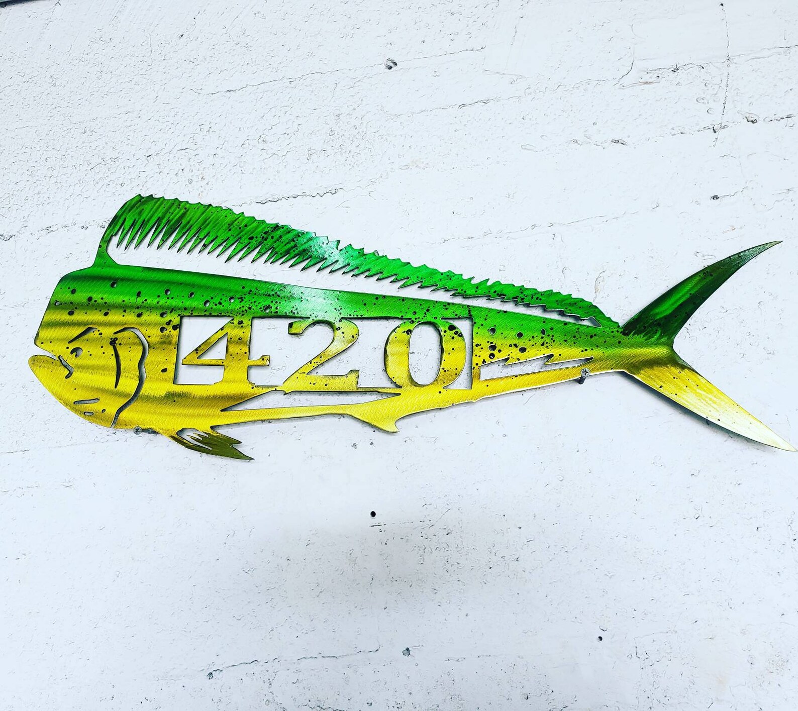 Mahi Mahi Dolphin Dorado Fish House Numbers Monogram Fish - Etsy