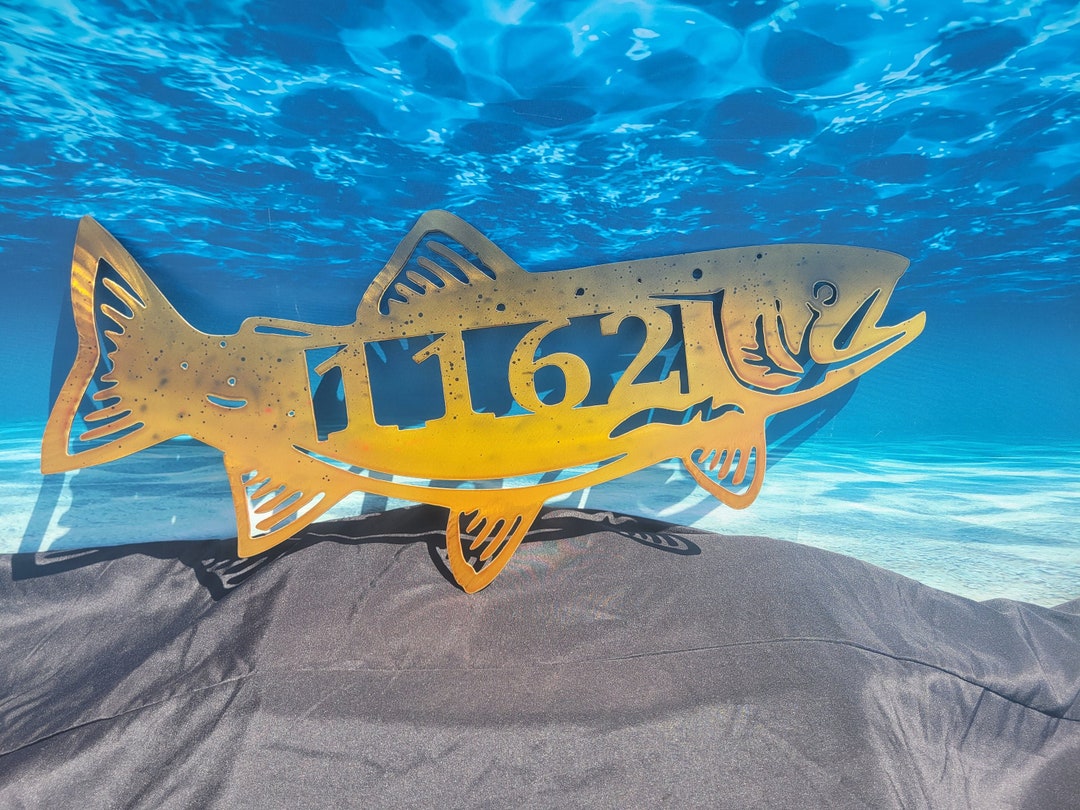 Trout Lake Trout Brown Trout Metal Wall Art Fish Decor Custom Art Work ...