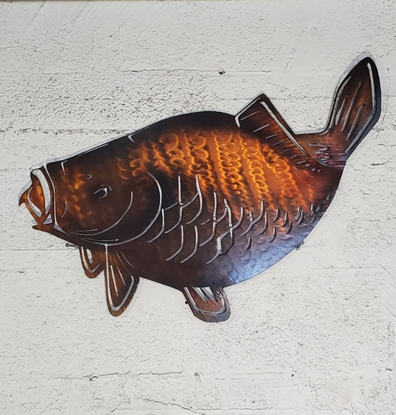 Karp Carp Koi Fish Metal Wall Art Fish Decor Custom Art Work - Etsy