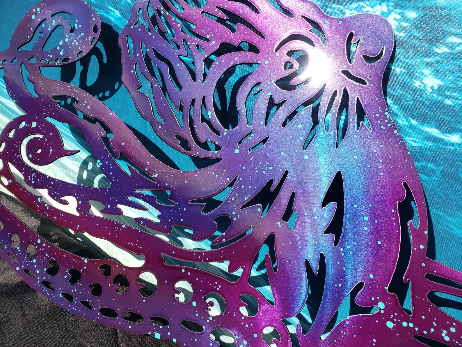 Octopus Metal Art Metal Wall Art Fish Decor Custom Art Work | Etsy