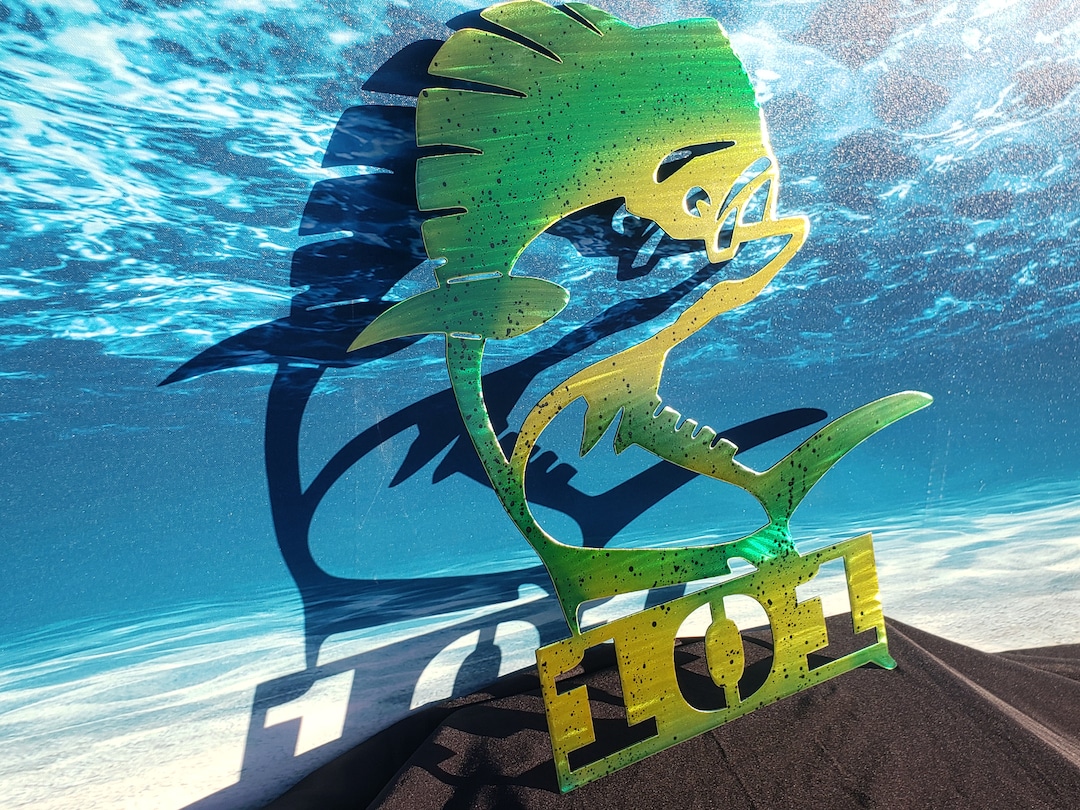 Mahi Mahi Metal Wall Art: Custom House Number, Fish Decor - Etsy