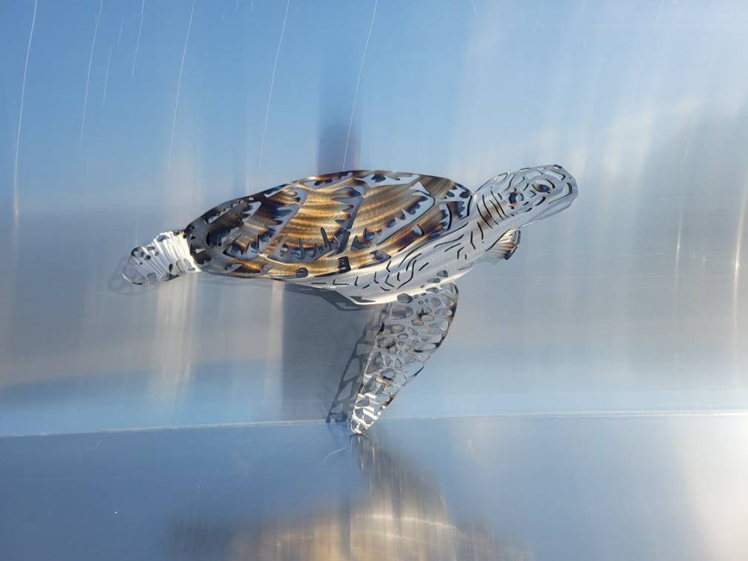 Sea Turtle Seaturtle Metal Wall Art Fish Decor Custom Art Work Steel - Etsy