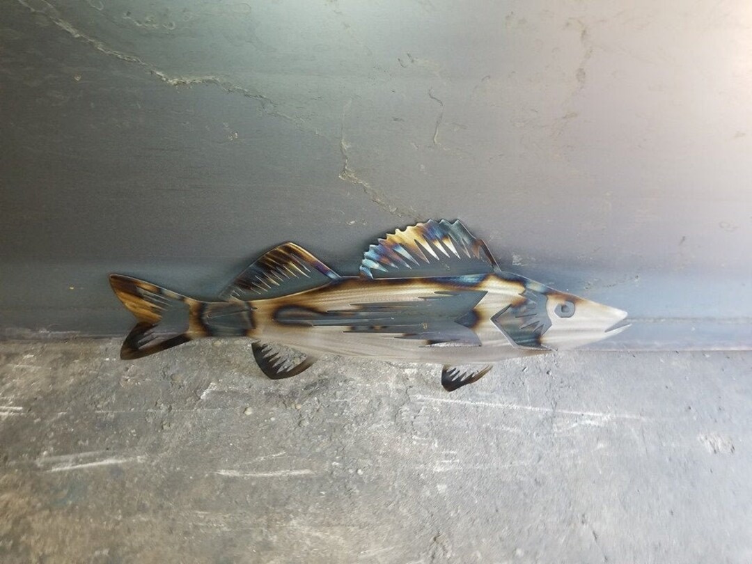 Walleye Metal Wall Art Fish Decor Custom Art Work Steel or Aluminum - Etsy