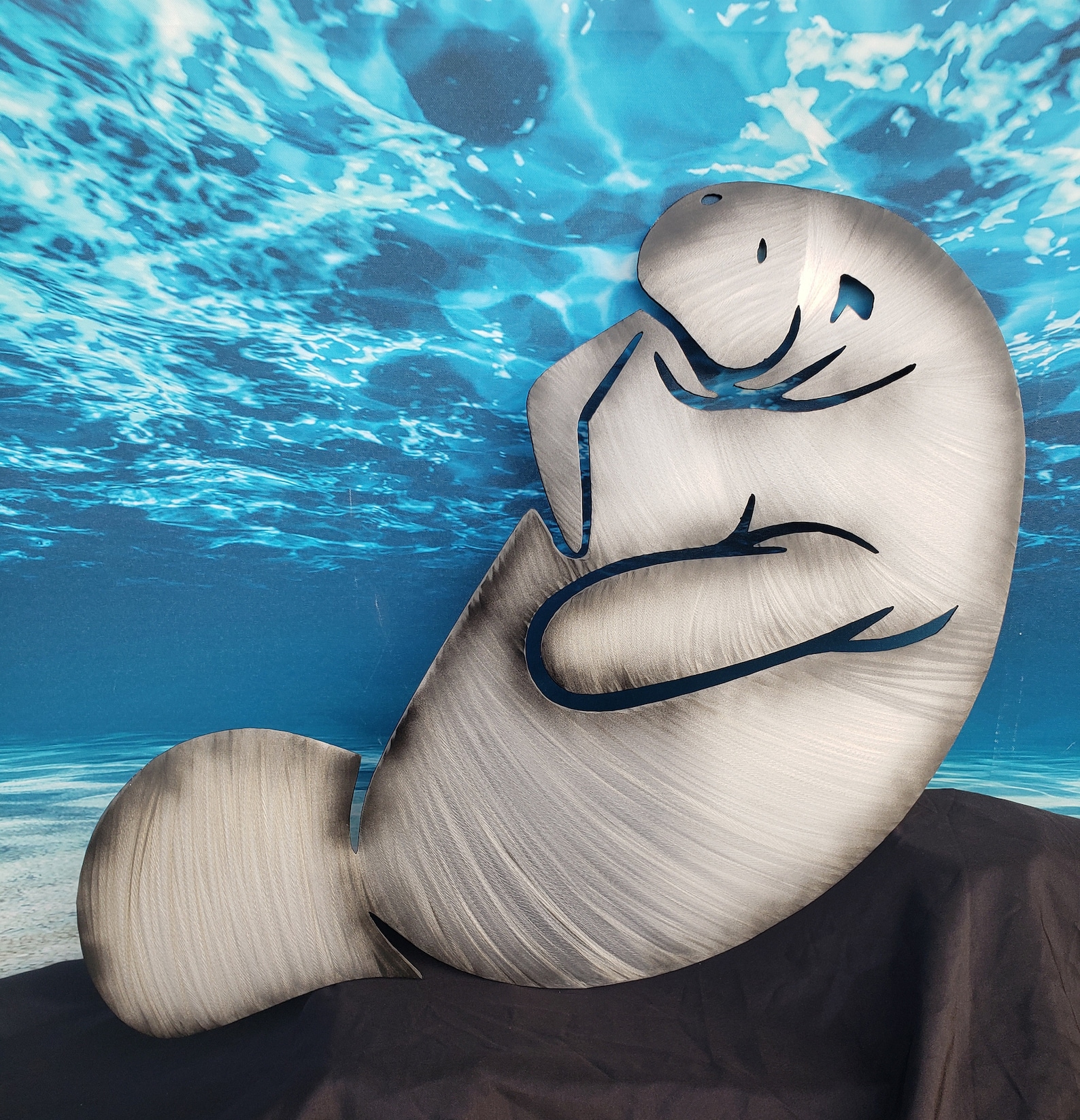 Manatee fish metal wall art fish decor custom art work steel - Etsy ...