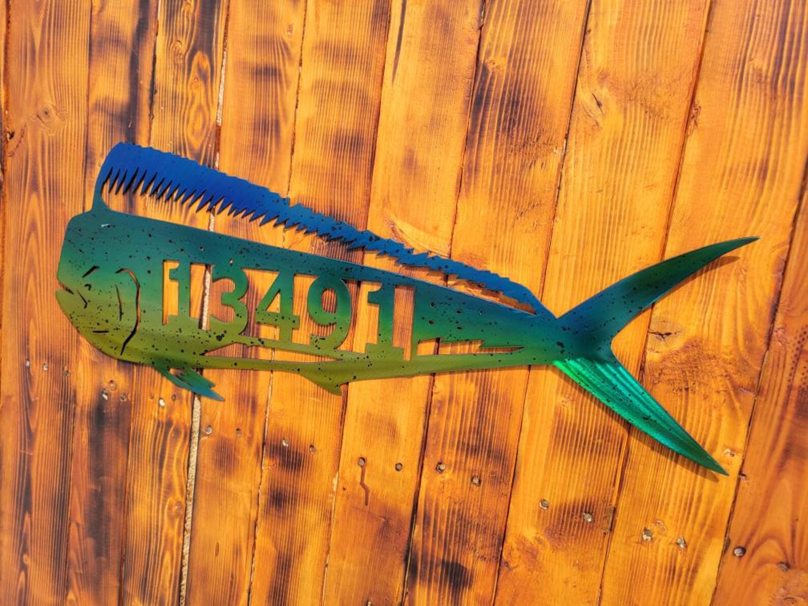 Mahi Mahi Dolphin Dorado Fish House Numbers Monogram Fish - Etsy