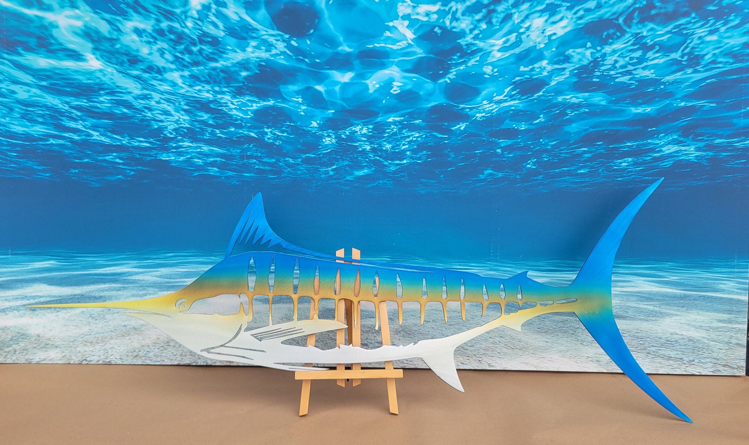 Marlin Fish Metal Wall Art Fish Decor Custom Art Work Steel or - Etsy