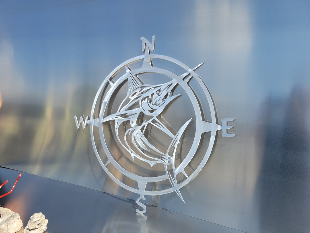 Marlin Compass Wall Art Wall Decor - Etsy