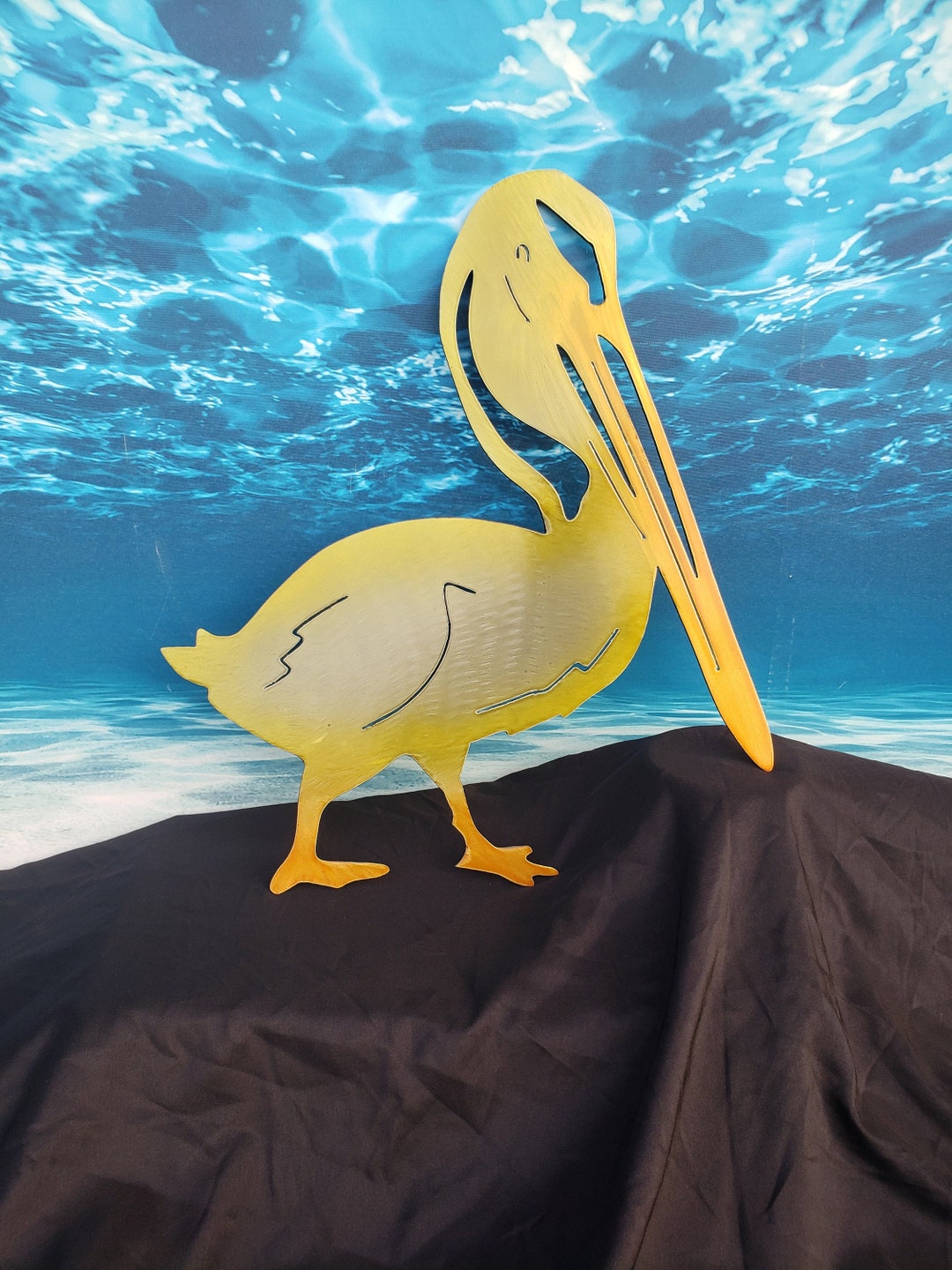 Pelican Metal Art Wall Art Metal Decor Fishing Trophies Nautical Gifts ...