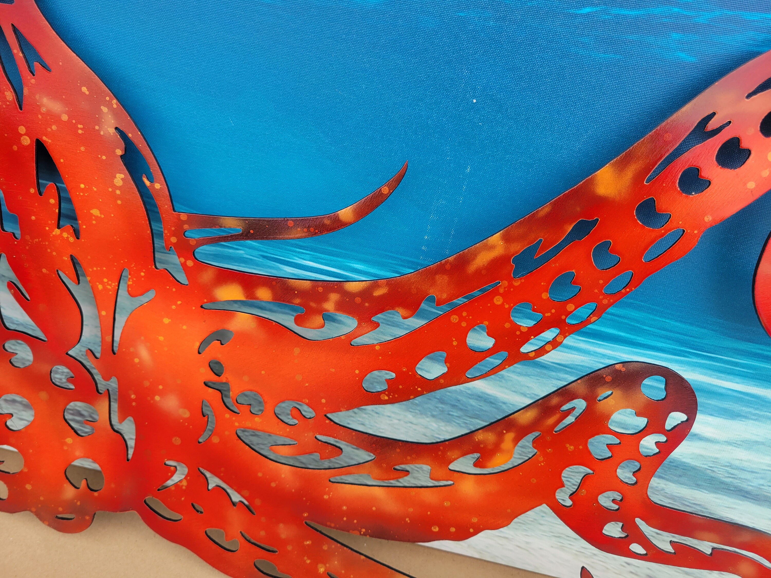 Octopus Metal Wall Art Fish Decor Custom Art Work Aluminum - Etsy