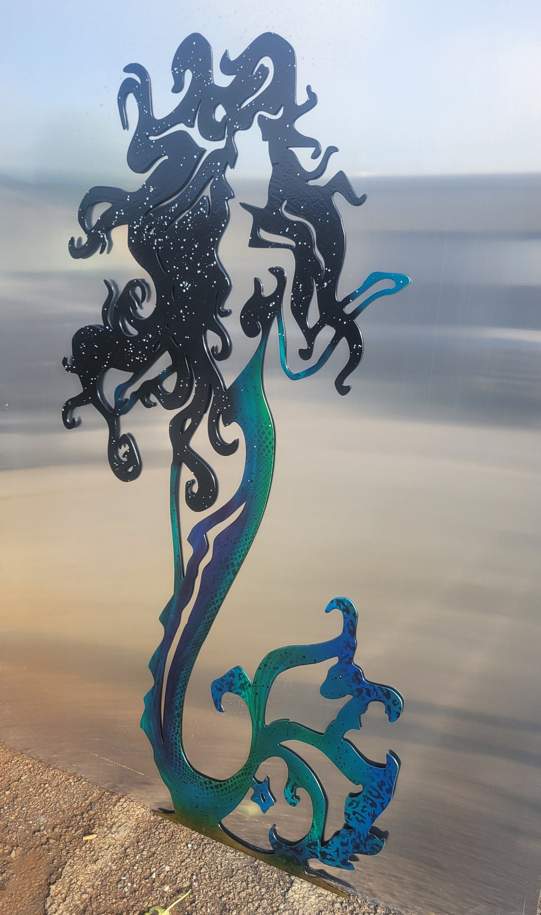 Mermaid Modern Metal Wall Art Fish Decor Custom Art Work Steel or ...