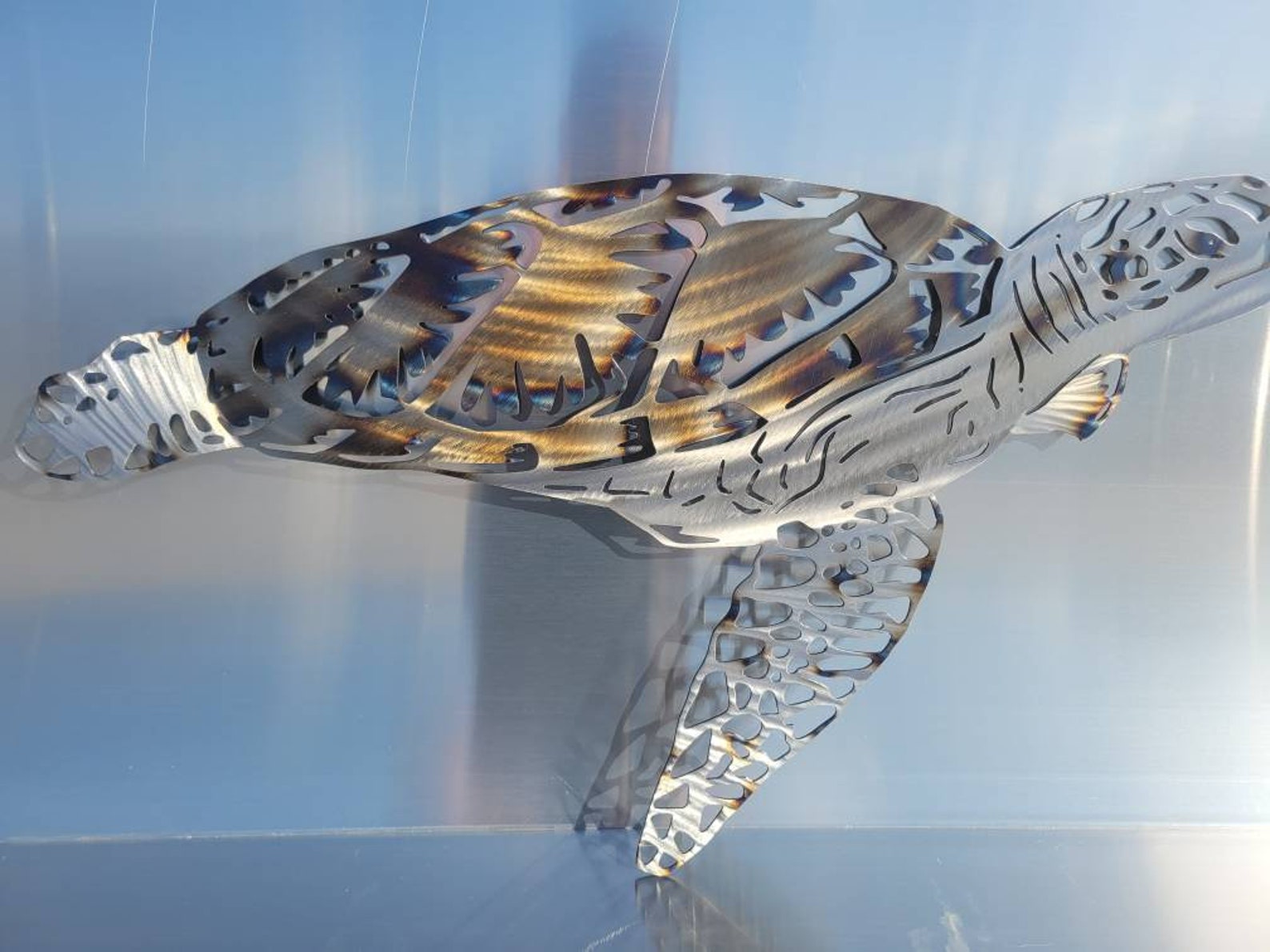 Sea Turtle Seaturtle Metal Wall Art Fish Decor Custom Art Work Steel - Etsy