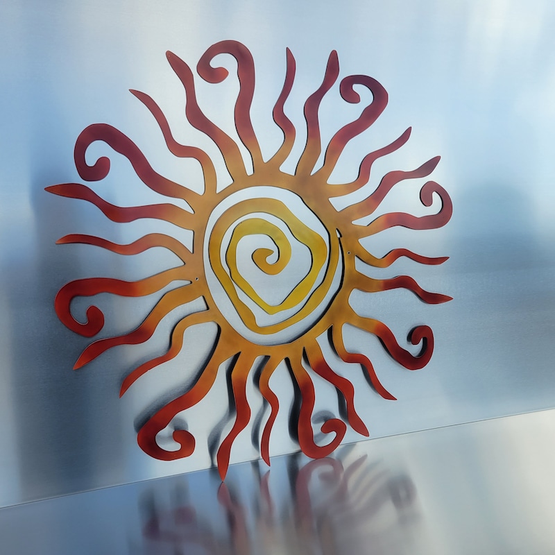 Large Metal Sun Wall Art - Etsy