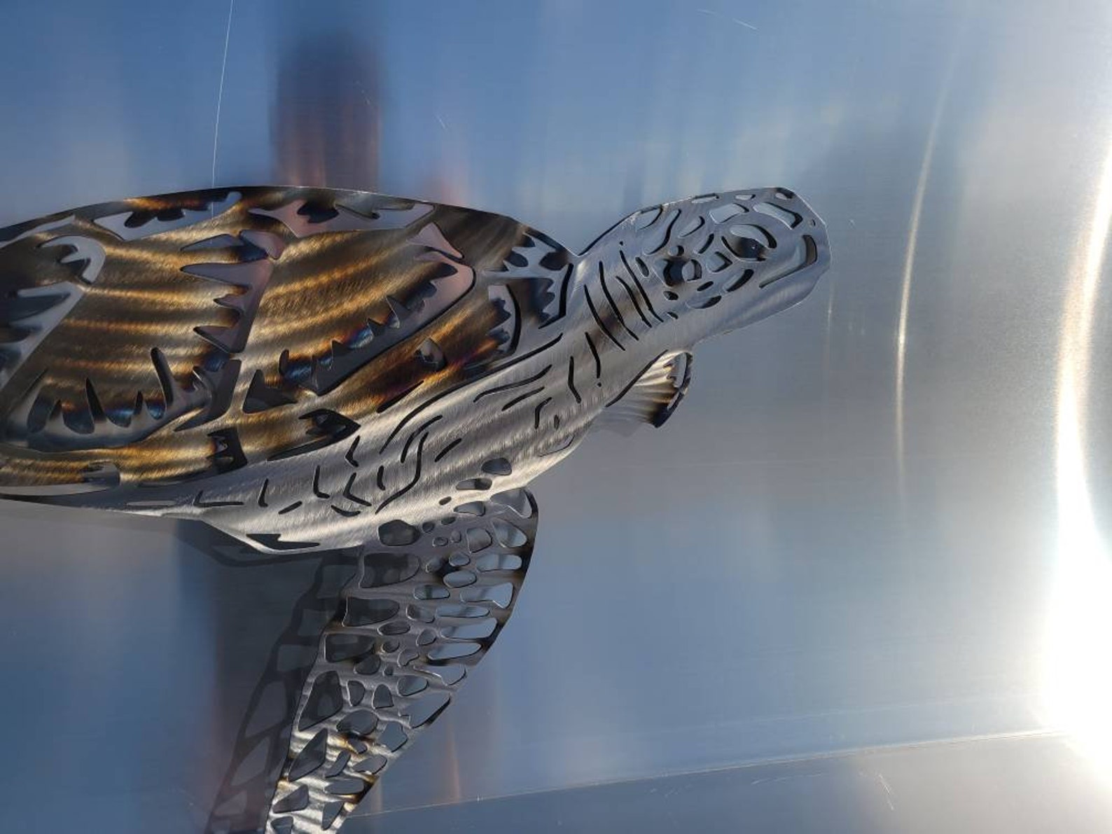 Sea Turtle Seaturtle Metal Wall Art Fish Decor Custom Art Work Steel - Etsy