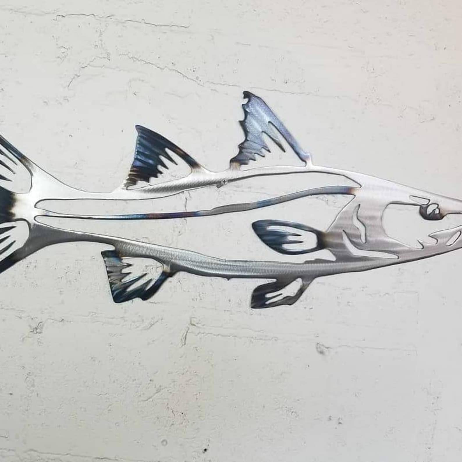 Snook metal wall art fish decor custom art work steel | Etsy