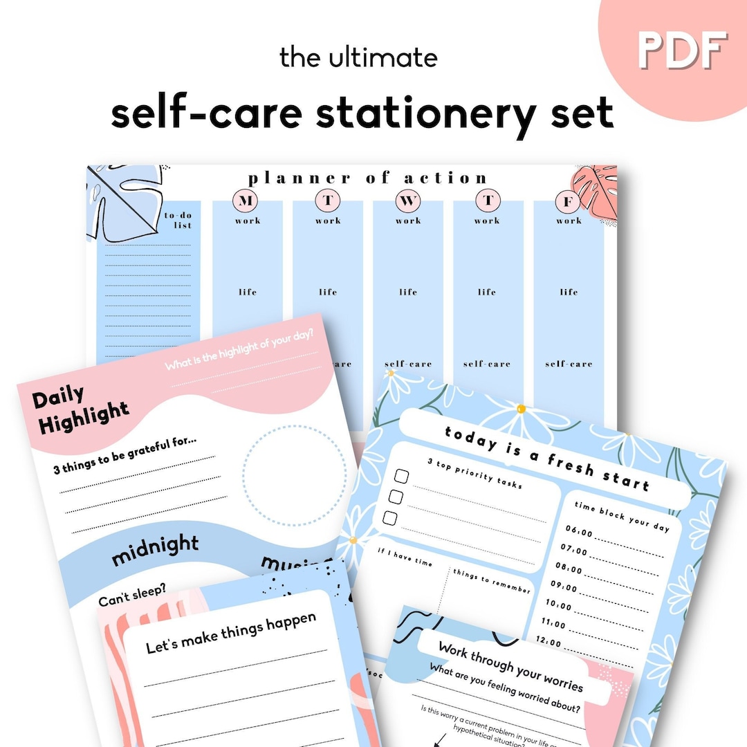 Self-care Journal| Mental Health Journal | Wellness Planner | Self Care ...