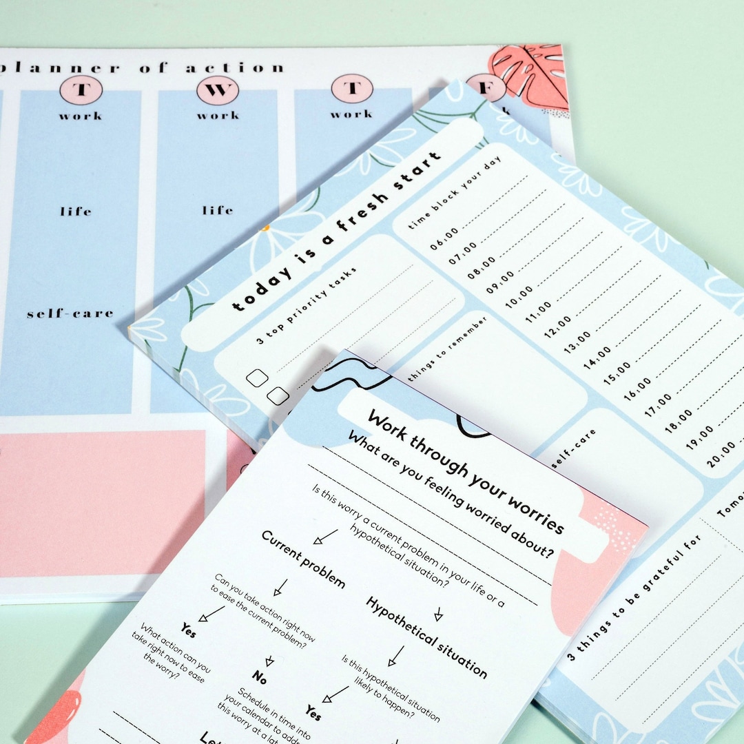 Ultimate Stationery Self-care Kit, Desk Planner Set of 3, Stationery ...