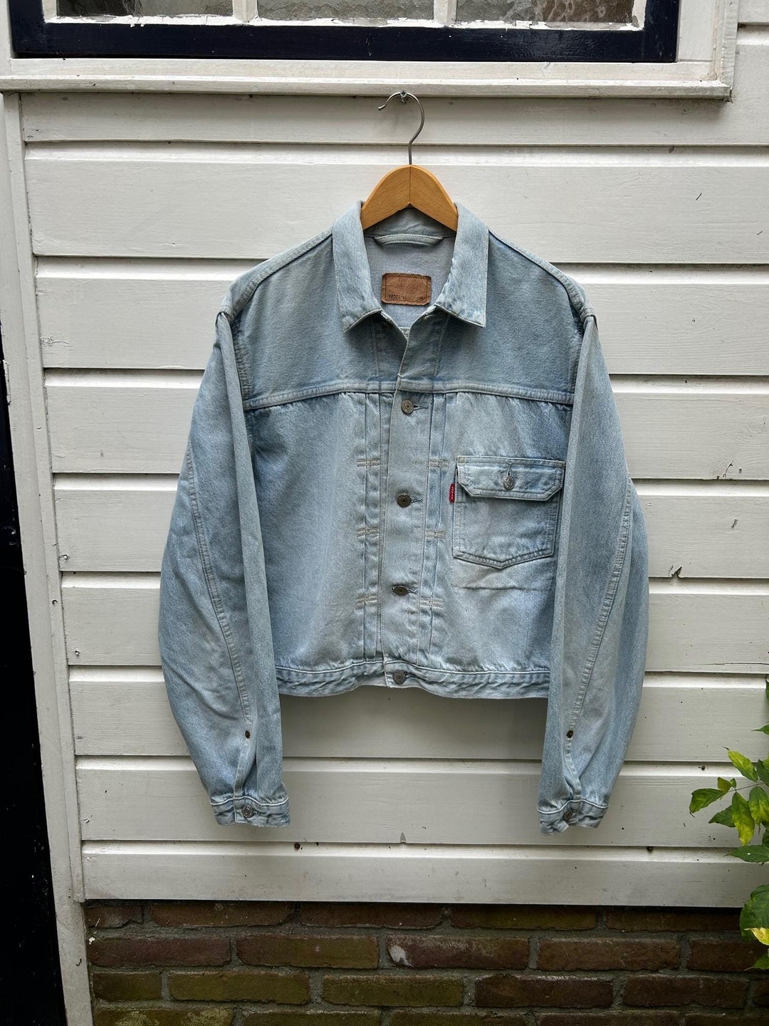 Vintage 80s: Levi's Type I Pleated Denim Jacket Buckle Back 70501 01 M ...