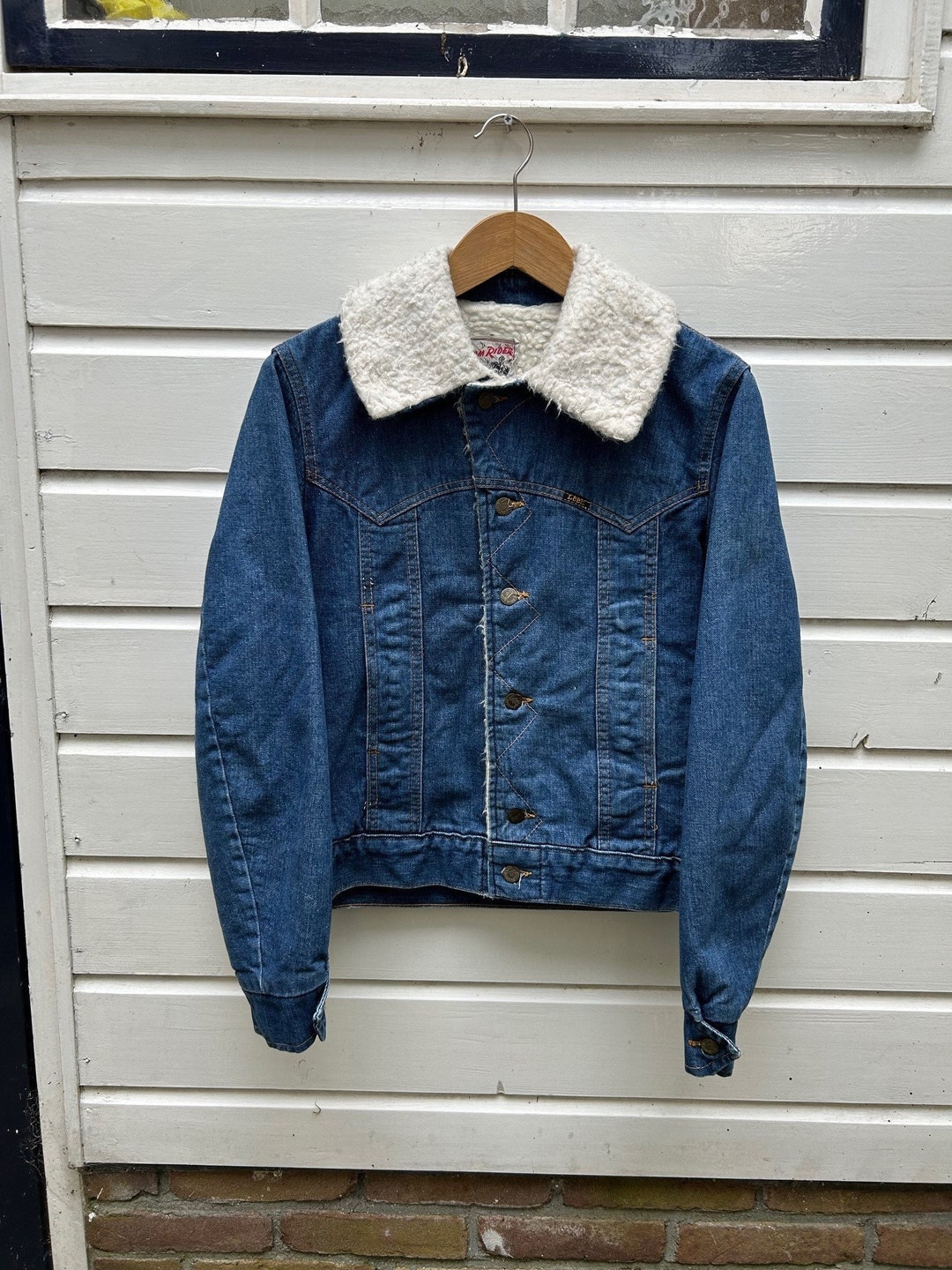 Vintage 70s: Lee Storm Rider Sherpa Denim Jacket - Union Made in USA (S) - Etsy