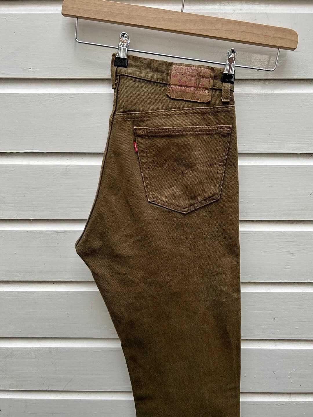 Vintage 90s: Levi's 501 Denim Jeans - Mid Brown - Made in USA (32x36 ...