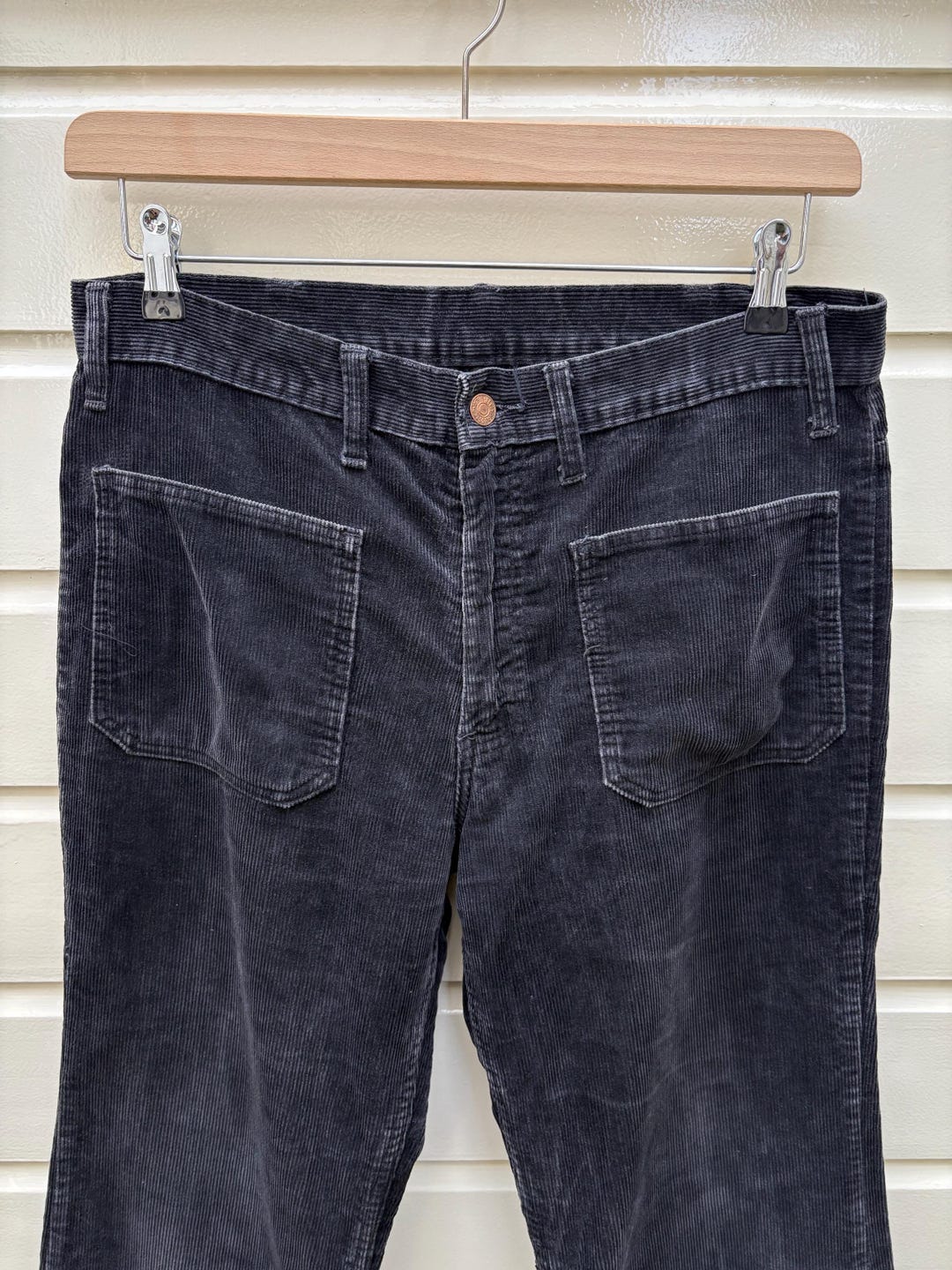 Vintage 70s: Levi's Big E Corduroy Bush Flare Pants - Black - Made in ...