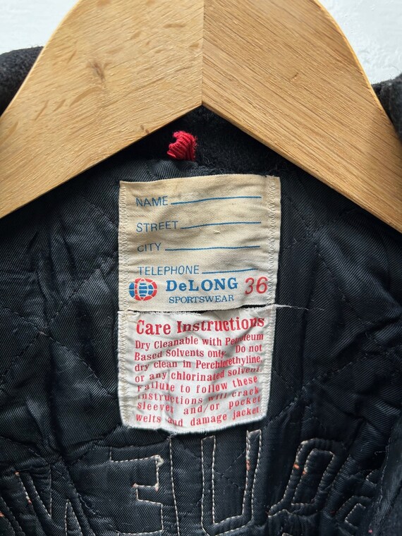 Vintage 70s: Delong college varsity Jacket - wool - … - Gem