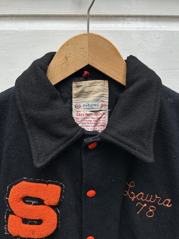 Vintage 70s: Delong college varsity Jacket - wool - … - Gem