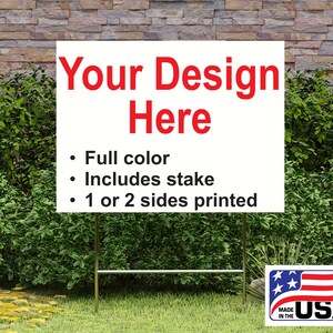 10 Custom Yard Signs 18 X 24' - Etsy