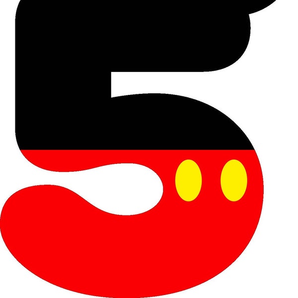 Mickey Numbers - Etsy