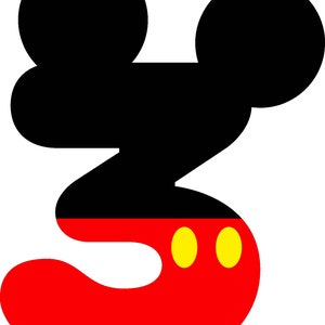 Mickey's Numbers 0-9 - Etsy