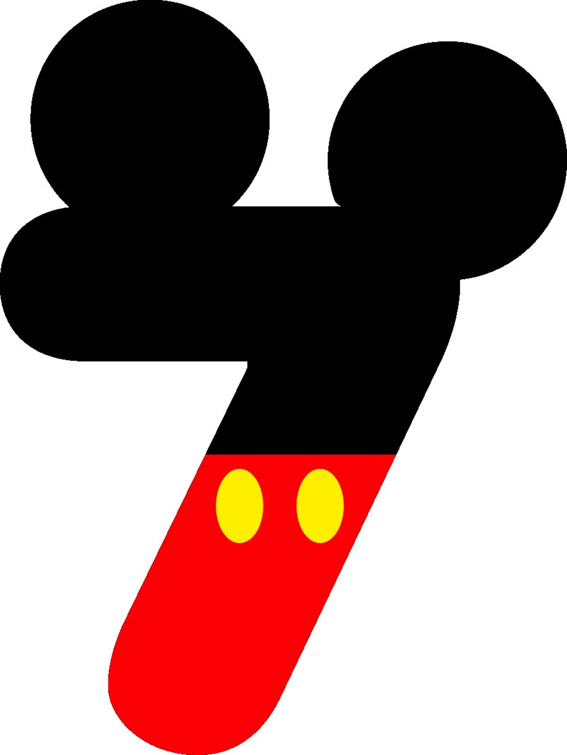Mickey Mouse Numbers 5-9 - Etsy