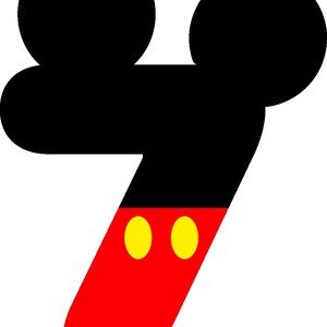 Mickey Mouse Numbers 5-9 - Etsy