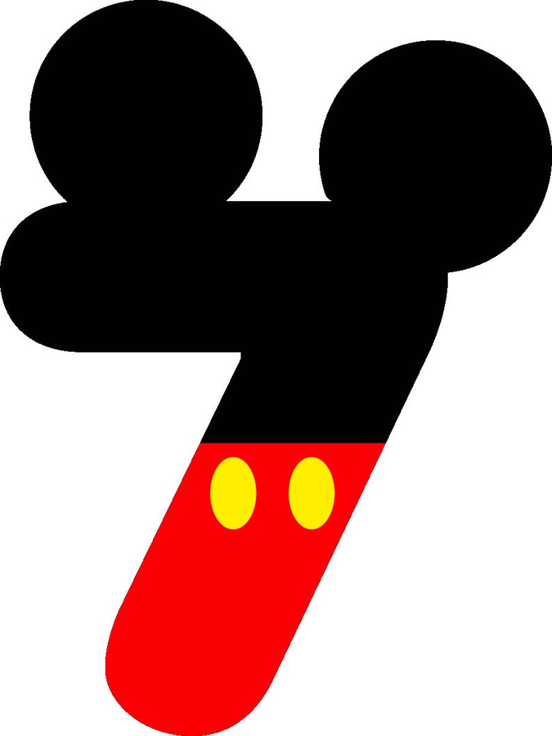 Mickey Mouse números del 5 al 9 - Etsy España