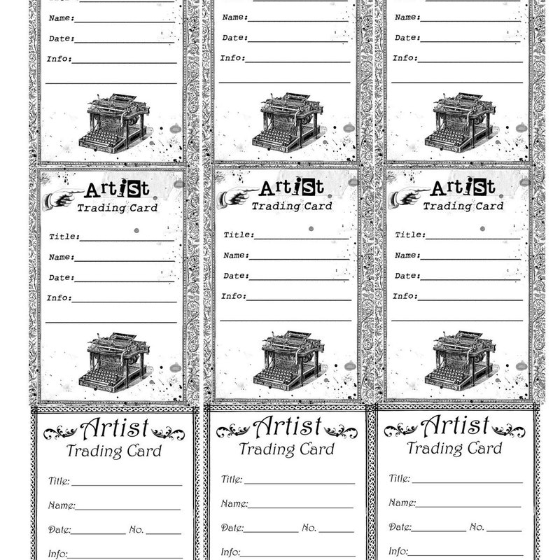 Trading Card Backs - Etsy