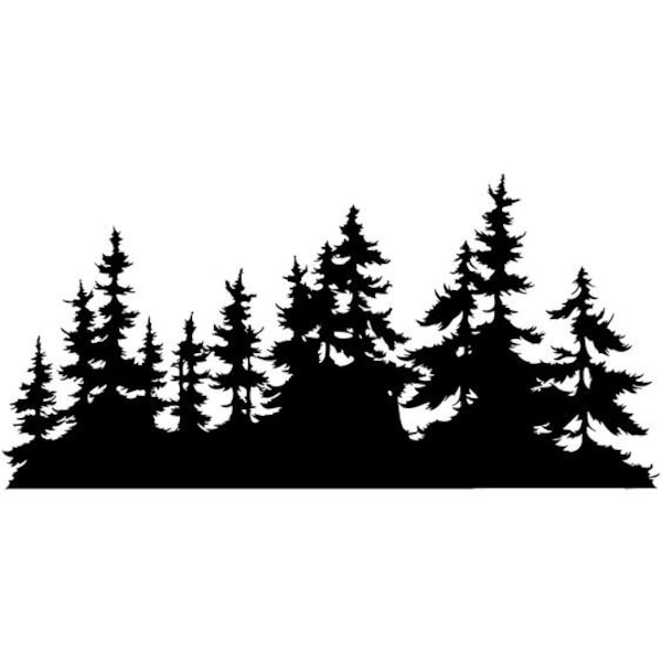 Tree Line Svg - Etsy