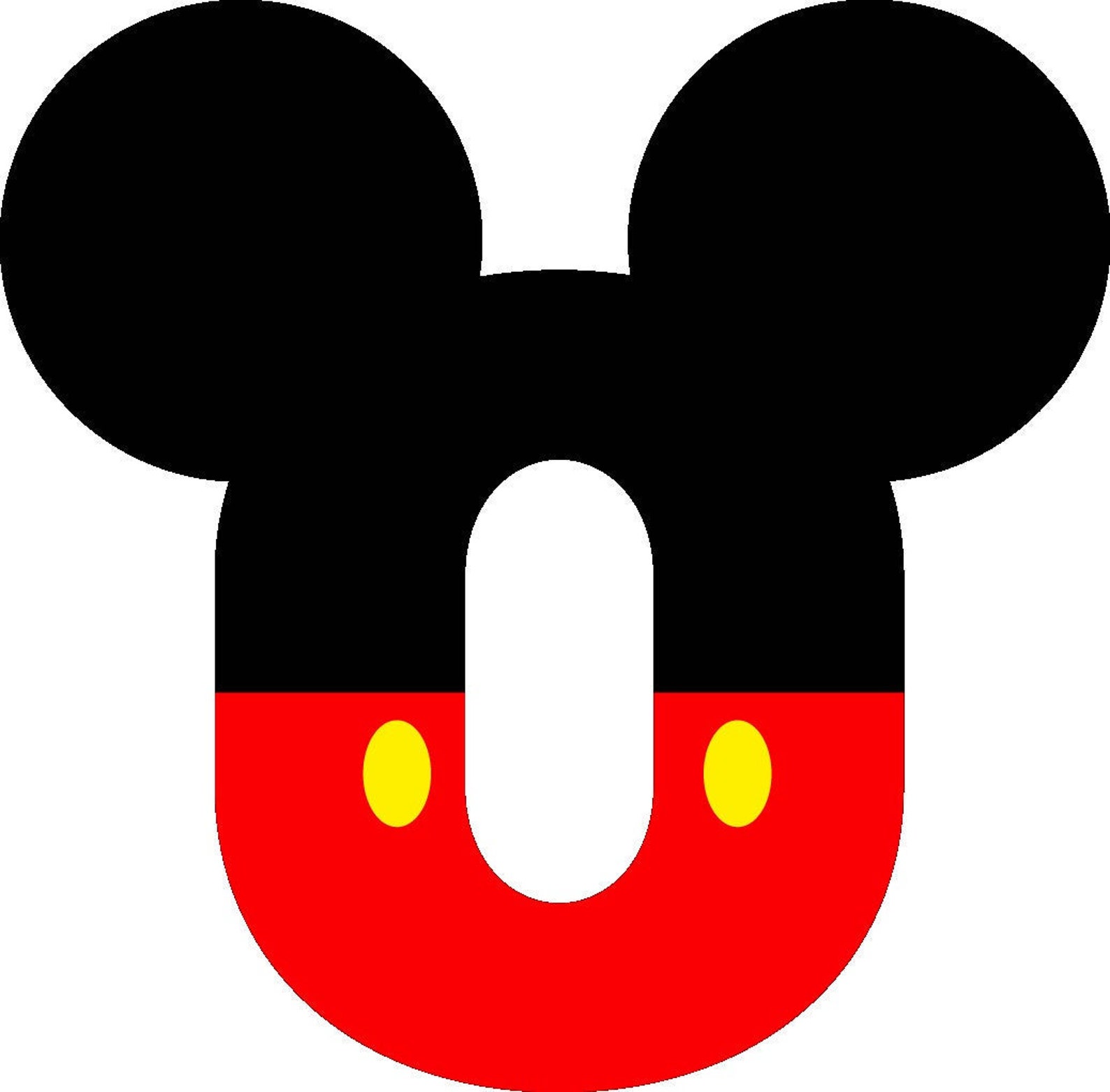 Mickey Mouse Numbers 0-4 - Etsy