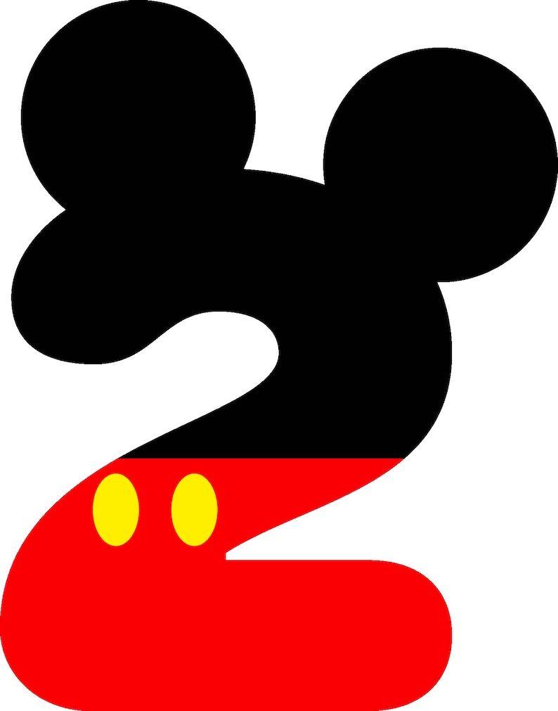 Mickey's Numbers 0-9 - Etsy