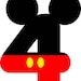 Mickey Numbers 0-4 - Etsy