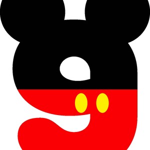 Mickey's Numbers 0-9 - Etsy