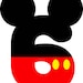 Mickey Mouse Numbers 5-9 - Etsy