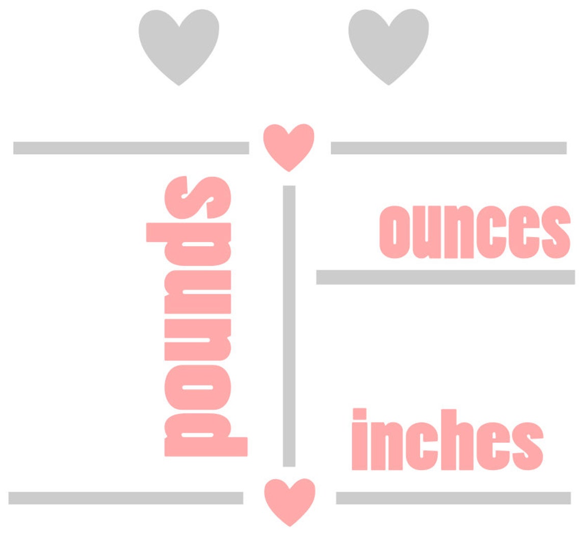 Birth Stat in Inches and Centimeters With a Blank - Etsy