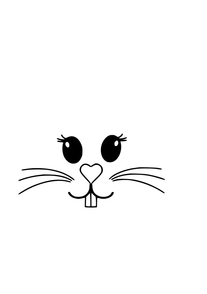 Easter Bunny Face - Etsy