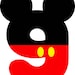 Mickey Mouse Numbers 5-9 - Etsy